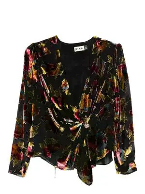 RIXO Everlyn Floral Knot Top