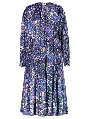 Balenciaga Floral-print Jacquard Dress - Blue