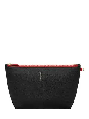 MAISON DE SABRE Medium Leather Flaire Pouch Black