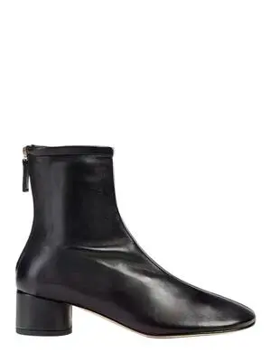 Dear Frances 50mm Harlie Leather Ankle Boots - Black