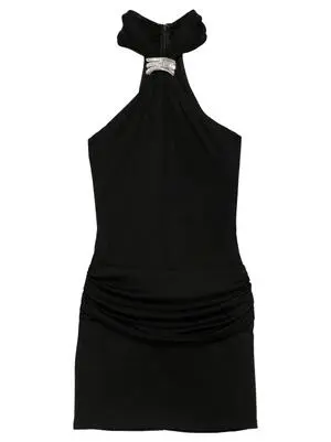 David Koma Embellished Gathered Dress - Black