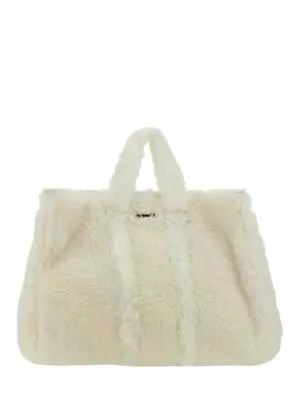 Sunnei Fleece Texture Tote Bag - Neutrals
