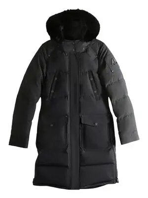 Moose Knuckles Hooded Coat - Black