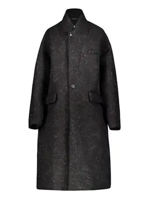 MAISON MARGIELA Jacquard Coat - Black