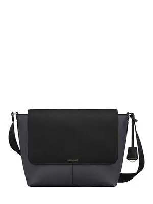 MAISON DE SABRE Leather Messenger Bag - Black
