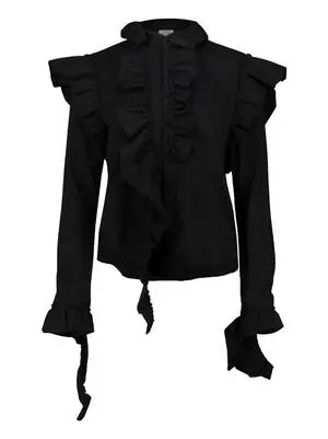 Vetements Ruffled Deconstructed Blouse - Black