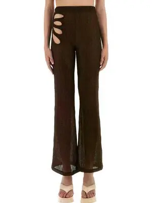 SELIA RICHWOOD Lily Pleated Trousers - Brown