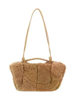 Hereu Shearling Shoulder Bag - Brown