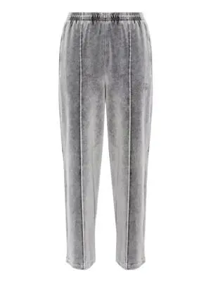 Alexander Wang Velvet Wide-leg Sweatpants - Grey