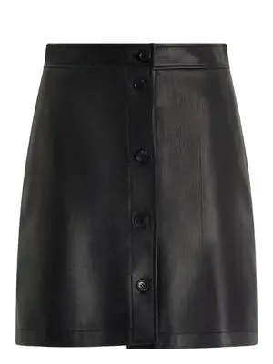 Bally Leather Mini Skirt - Black