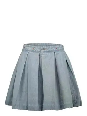 Vetements Pleated Denim Skirt - Blue