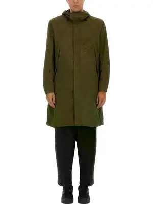 JG1 Zip-fastening Parka Coat - Green