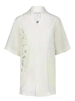 MARINE SERRE Embroidered Pocket Shirt - White