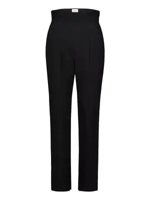 Khaite High-waist Lenn Trousers - Black