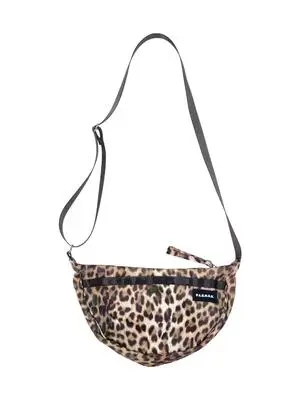 P.a.r.o.s.h Leopard-print Zip Shoulder Bag - Brown