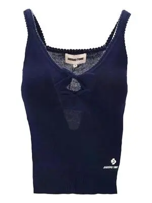 SHUSHU/TONG Sleeveless Knitted Tank Top - Blue