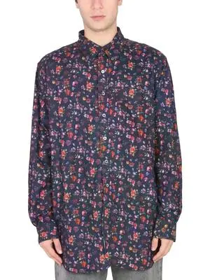 Engineered Garments Floral-print Shirt - Blue