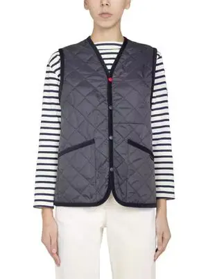 Saint James Quilted Buttoned Gilet - Grey