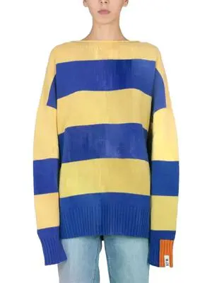 RIGHT FOR Striped Sweater - Yellow