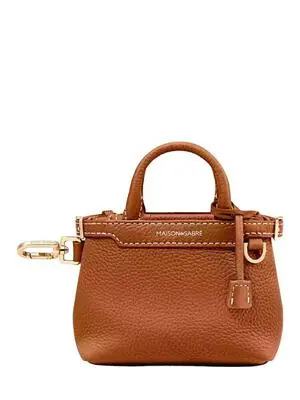 MAISON DE SABRE Sabrémoji Leather Palais Bag Charm - Brown