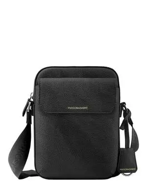 MAISON DE SABRE Small Leather Messenger Bag - Black