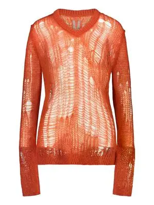 Rick Owens Spider V-neck Sweater - Orange