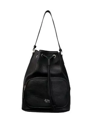 LA ROSE Drawstring Crossbody Bag - Black