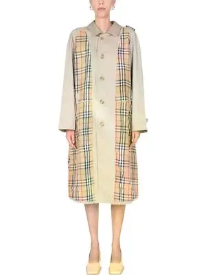 1/OFF Checked Pattern Coat - Neutrals