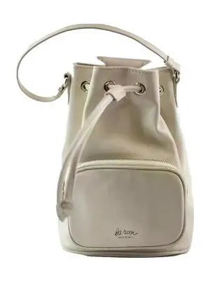 LA ROSE Leather Bucket Bag - Neutrals