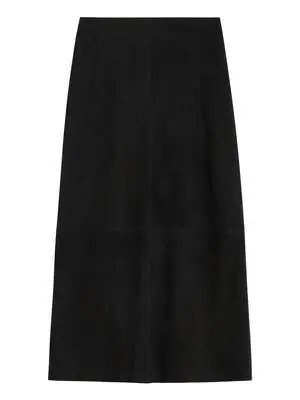BY MALENE BIRGER Palomie Suede Maxi Skirt Black