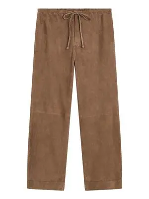 BY MALENE BIRGER Joanni Suede Trousers Chocolate Chip