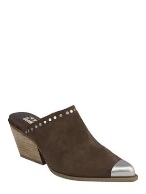 Mia Dixie Cap Toe Mule - Chocolate