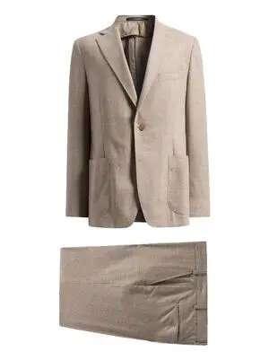 Vince Icon Relaxed Fit Stretch Wool & Cashmere Suit - Grey/camel