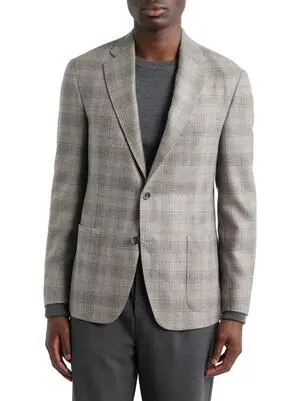 VINCE Icon Relaxed-Fit Glen Check Brushed Wool Sport Coat