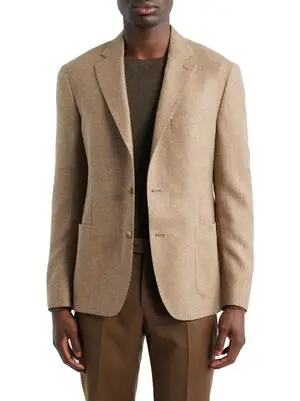 Vince Icon Relaxed Fit Brushed Cashmere Sport Coat - Camel