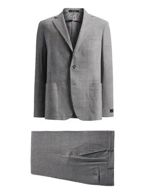 Vince Icon Relaxed Fit Stretch Wool & Cashmere Suit - Grey
