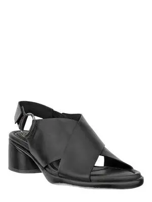 Ecco Cross Strap Slingback Sandal Black