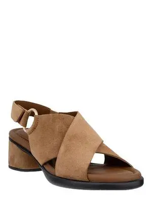 Ecco Cross Strap Slingback Sandal - Camel