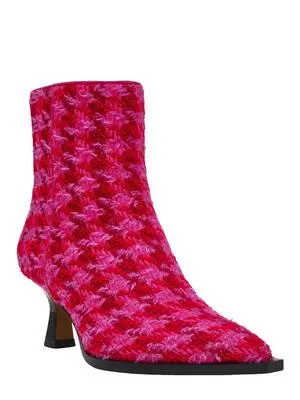 Betsey Johnson Louisa Pointed Toe Bootie Fuchsia Multi