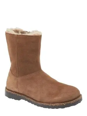 BIRKENSTOCK Uppsala Genuine Shearling Lined Boot - Dark Tea