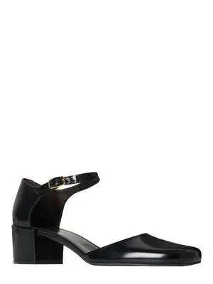 THE ROW Penelope Ankle Strap Pump - Black