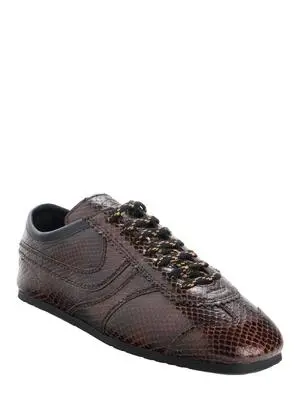 Dries Van Noten Lizard Embossed Sneakers - Dark Brown 704