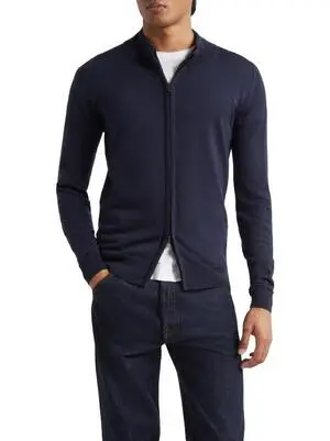 John Smedley Claygate Merino Wool Cardigan - Midnight