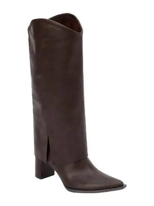 Matisse Walker Foldover Shaft Knee High Boot - Coffee