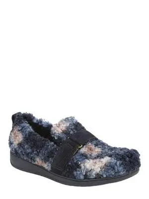 Vionic Faux Shearling Clogs - Navy Multi