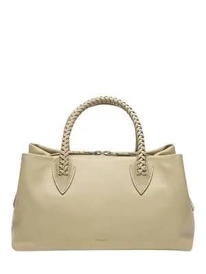ORYANY Roy Leather Satchel - Winter Beige