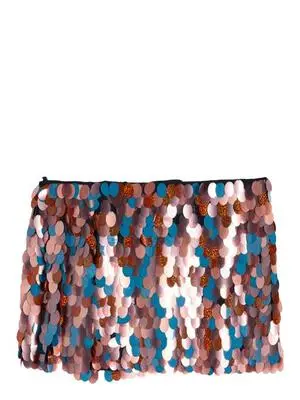 Dries Van Noten Paillette Skirt - Burgundy 358