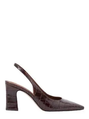 REISS Lorena Slingback Pumps - Burgundy