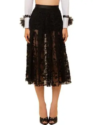 CONTESSA MILLS Raven Lace Skirt - Black