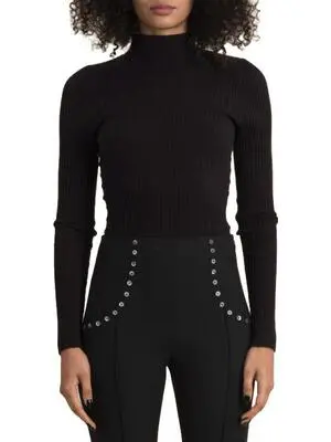 CONTESSA MILLS Benjamin Mock-neck Sweater - Black